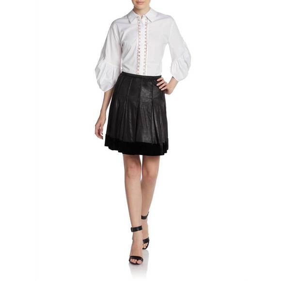 Catherine Malandrino | Skirts | New Catherine Malandrino Faux Leather ...